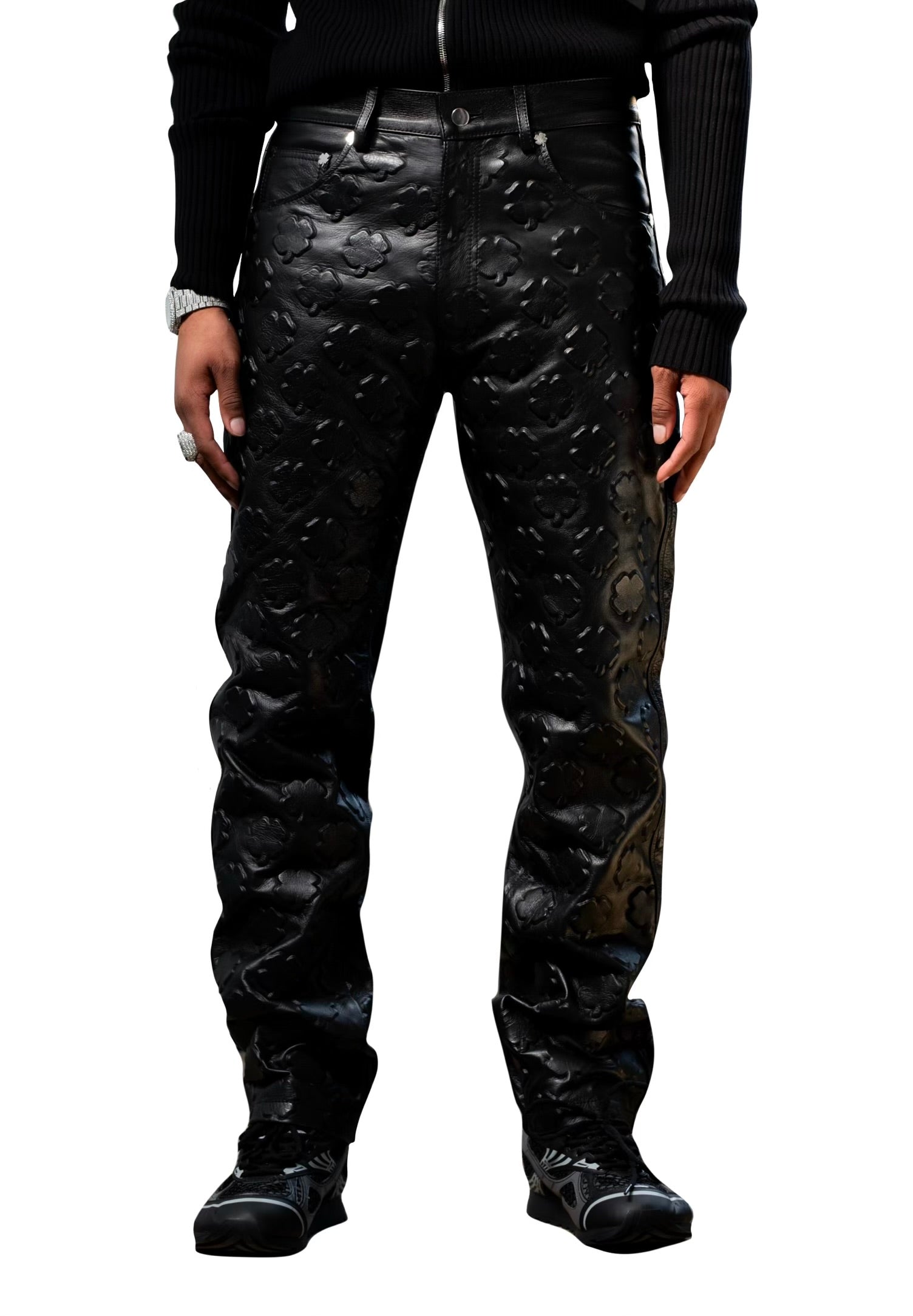 Blue Leather Pants | Filthy Wealth Clothing