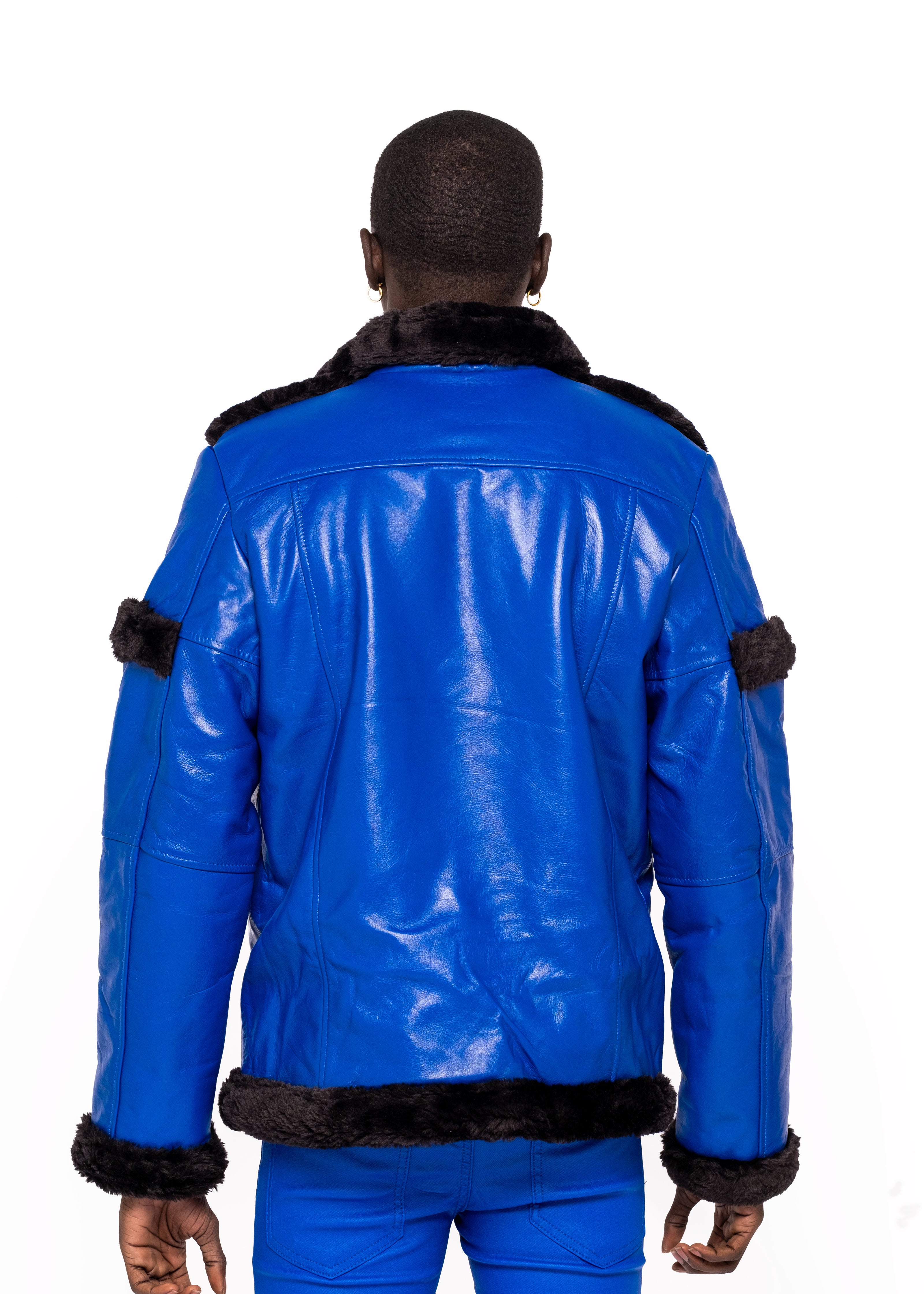 Royal Blue Leather Jacket | Filthy Wealth Clothing