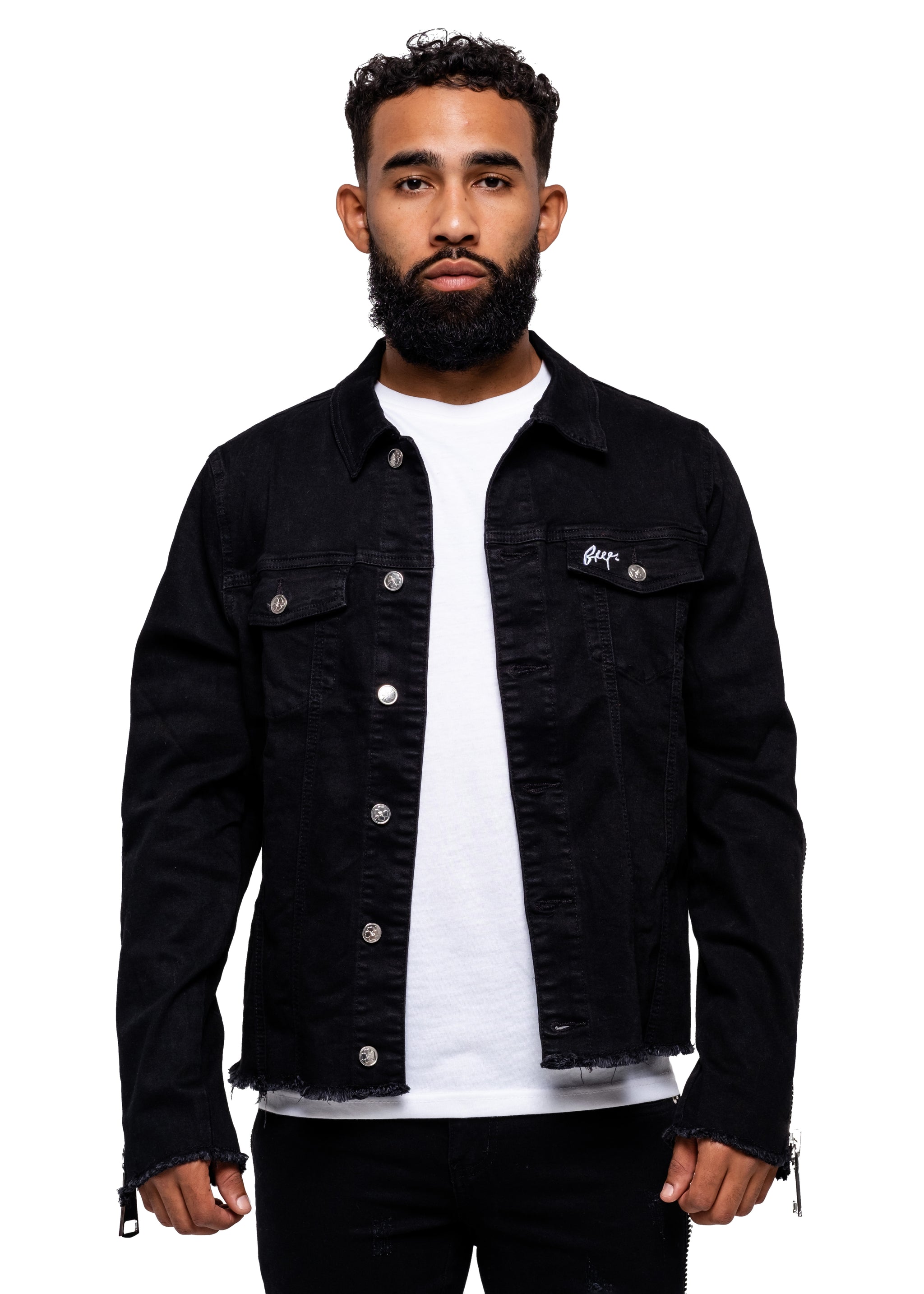 XL Zipper Denim Jacket | Filthy Wealth Clothing