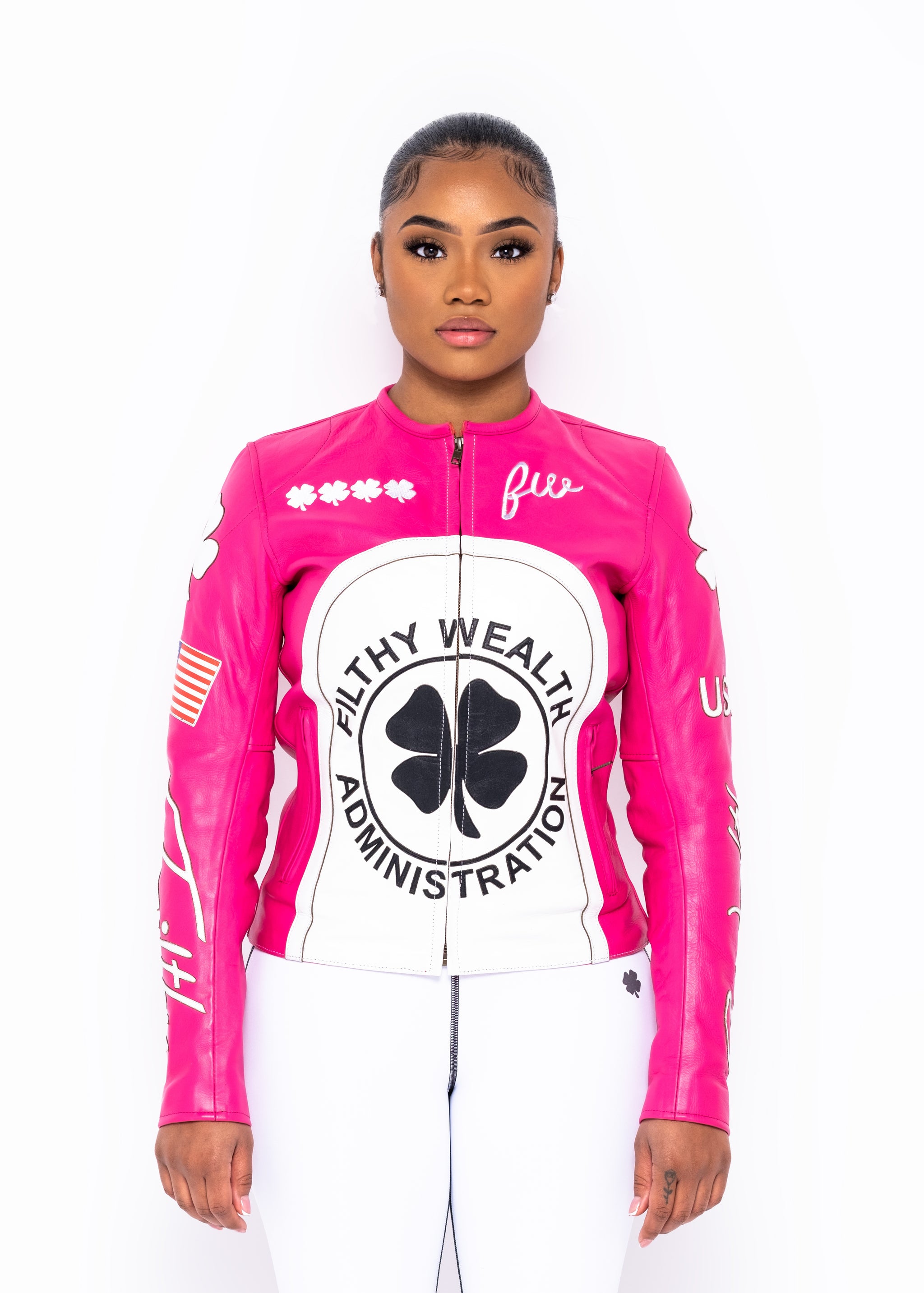 Pink Leather Jacket | Filthy Wealth Clothing